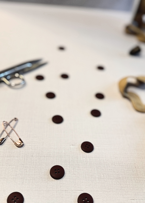 Dark Brown 2 Hole Button – Persnickety Fabrics